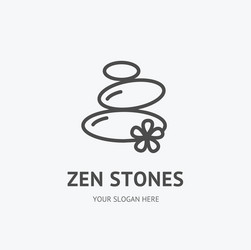 Balancing zen stone logo icon Royalty Free Vector Image