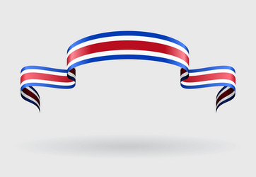 Costa rican flag heart-shaped ribbon Royalty Free Vector