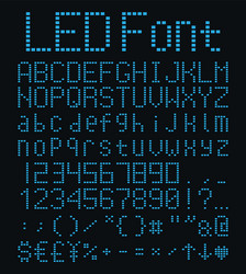 Digital letters and numbers set Royalty Free Vector Image