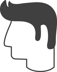Human head profile icon Royalty Free Vector Image