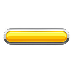 Yellow square button icon cartoon style Royalty Free Vector