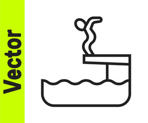 Man Jumping Diving into Swimming Pool Vector Images (over 630)