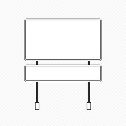 Three rectangle road traffic sign icon in outline Vector Image