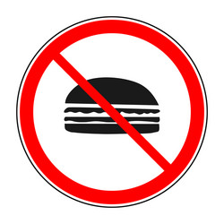 Do not eat ice cream sign Royalty Free Vector Image