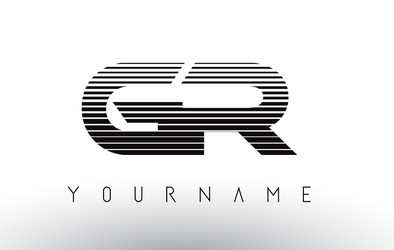 Creative white letters gr g r logo with leading Vector Image