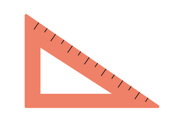 Ruler triangle for school cartoon style Royalty Free Vector