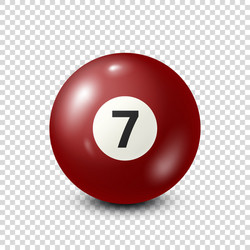 Red Billiard Pool Ball Royalty Free Vector Image