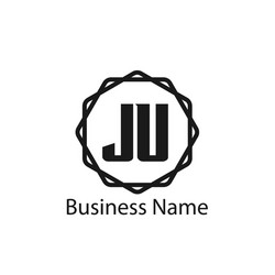 Initial letter ju logo template design Royalty Free Vector