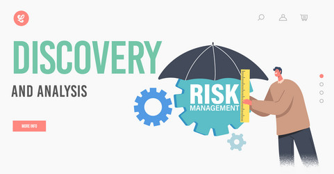Risk management landing page template workgroup Vector Image