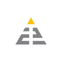 Number two pencils education symbol logo Vector Image