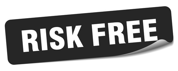 Risk free sticker risk free label Royalty Free Vector Image