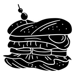 Burger Stencil Hamburger Vector Images (over 130)