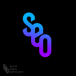 Seo - search engine optimization - logo Royalty Free Vector