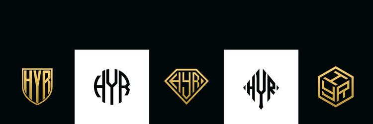 Initial letters ins logo designs bundle Royalty Free Vector