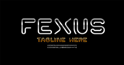 Digital tech font rounded wire alphabet letter f Vector Image