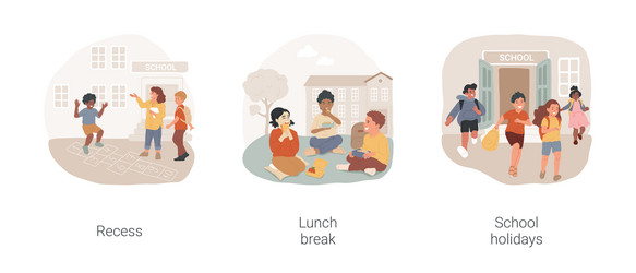 Student Break Time Cartoon Vector Images (over 210)