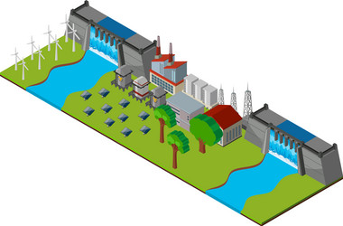 Dam Isometric Vector Images (over 260)