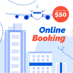 Hand drawn airline company post Royalty Free Vector Image