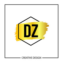 Initial letter dz logo template design Royalty Free Vector