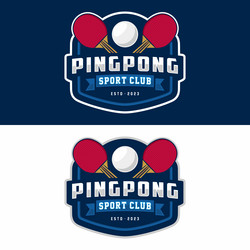 Ping pong sport logo design Royalty Free Vector Image