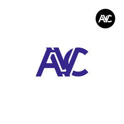Letter avc monogram logo design Royalty Free Vector Image