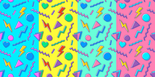 90s seamless pattern Royalty Free Vector Image