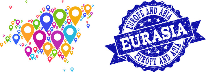 Europe Asia Map Labeled and Colored Vector Images (over 330)