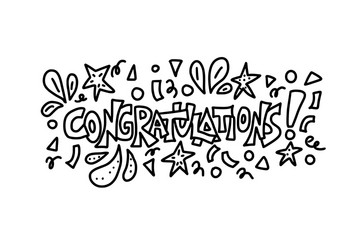 Congratulations quote concept design word Vector Image