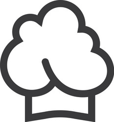 Red icon with chef hat Royalty Free Vector Image