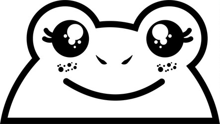 Isolated cute toad face Royalty Free Vector Image