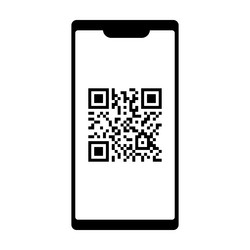 Qr code verification app website template Vector Image