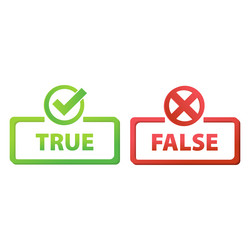 True false icons set Royalty Free Vector Image