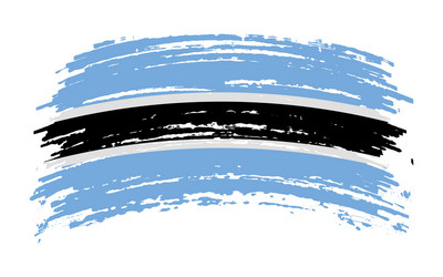 Map pointer with flag of botswana Royalty Free Vector Image