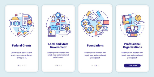 Workplace development grants blue gradient Vector Image