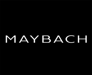 Maybach brand logo car symbol name white design Vector Image