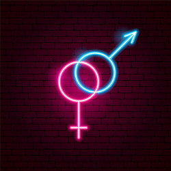 Heart with arrow neon sign Royalty Free Vector Image