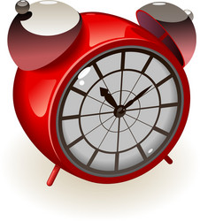Alarm clock vintage red time countdown morning Vector Image