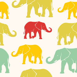 Seamless pattern with colorful silhouette Vector Image
