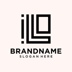Modern l letter logo design inspiration Royalty Free Vector