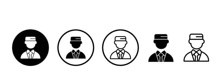 Porter icon set service hotel key symbol Vector Image