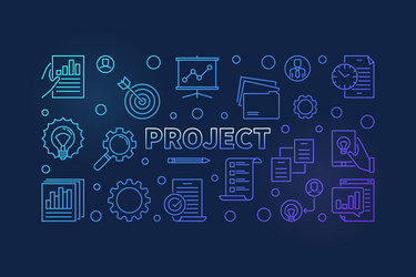 Project concept business horizontal Royalty Free Vector