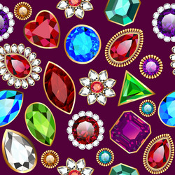 Green background with jewels Royalty Free Vector Image