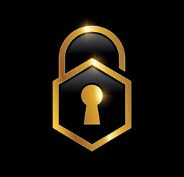 Golden luxury key icon Royalty Free Vector Image