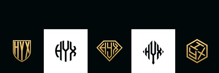 Initial letters iqn logo designs bundle Royalty Free Vector