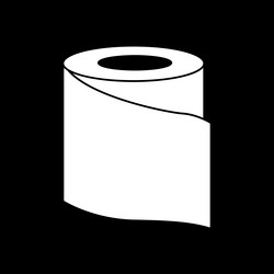 Toilet tissue line icon logo image Royalty Free Vector Image