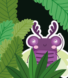 Funny Bug Character Royalty Free Vector Image Vectorstock