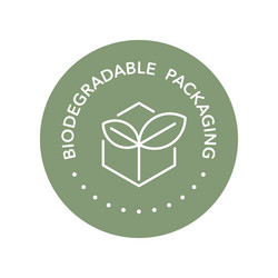 Biodegradable and compostable icon product Vector Image