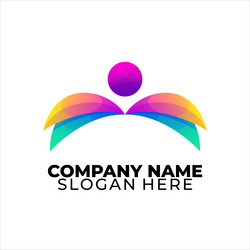 Flexible logo colorful gradient style Royalty Free Vector