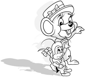 Drawing of a cheerful cricket Royalty Free Vector Image