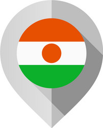 Niger flag map pointer layout Royalty Free Vector Image